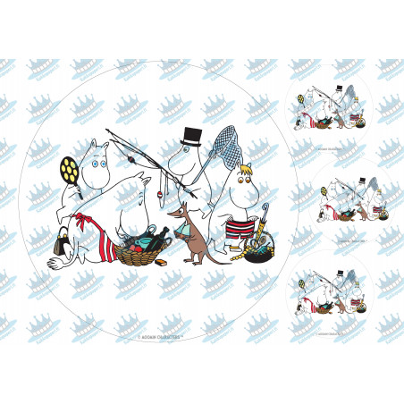 The Moomins - Moomins hiking - edible cake topper