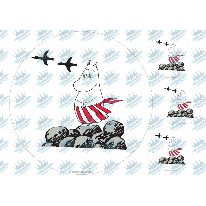 The Moomins - Moominmamma on a rock - edible cake topper