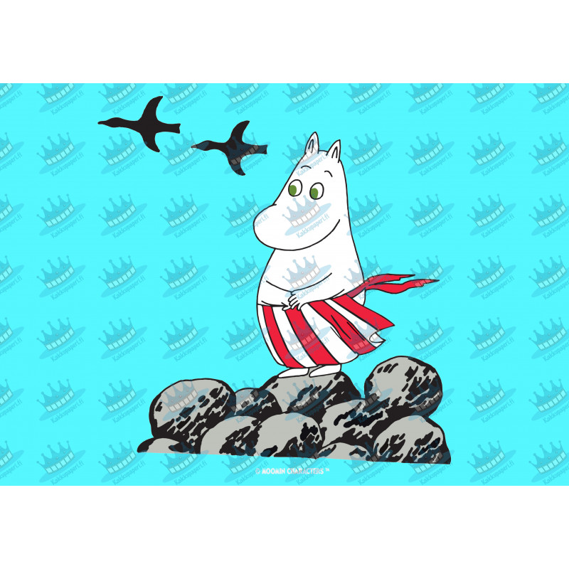 The Moomins - Moominmamma on a rock - edible cake topper