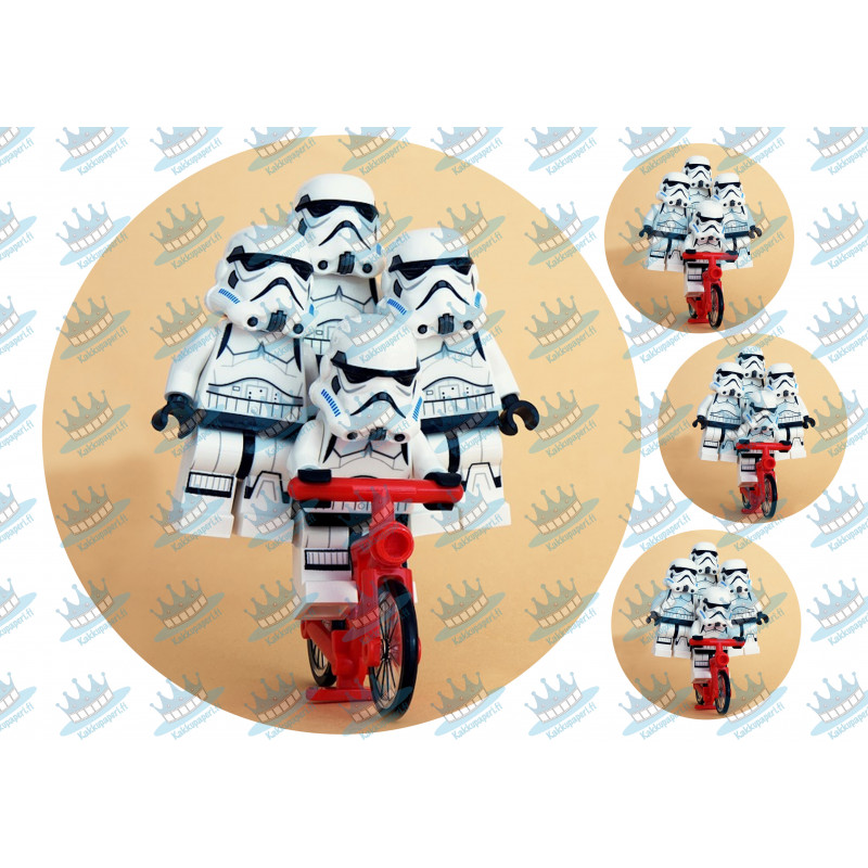 Lego - Stormtroopers with bike - Edible cake topper