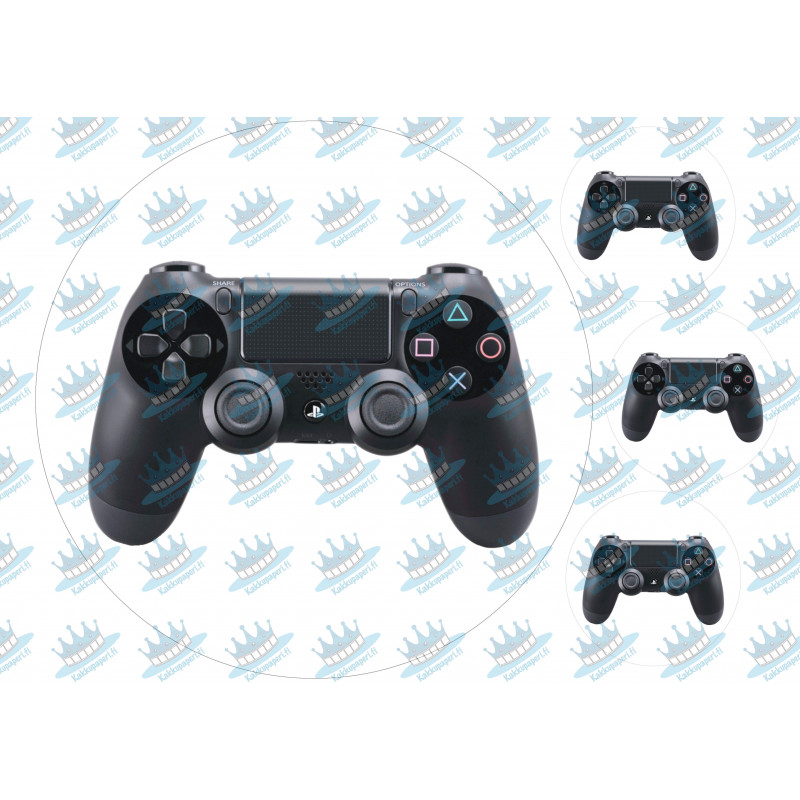 PlayStation 4 black controller - Edible cake topper