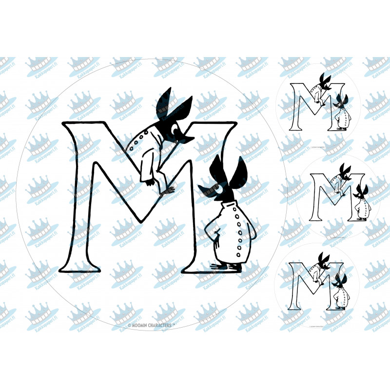 The Moomins - Letter M - edible cake topper