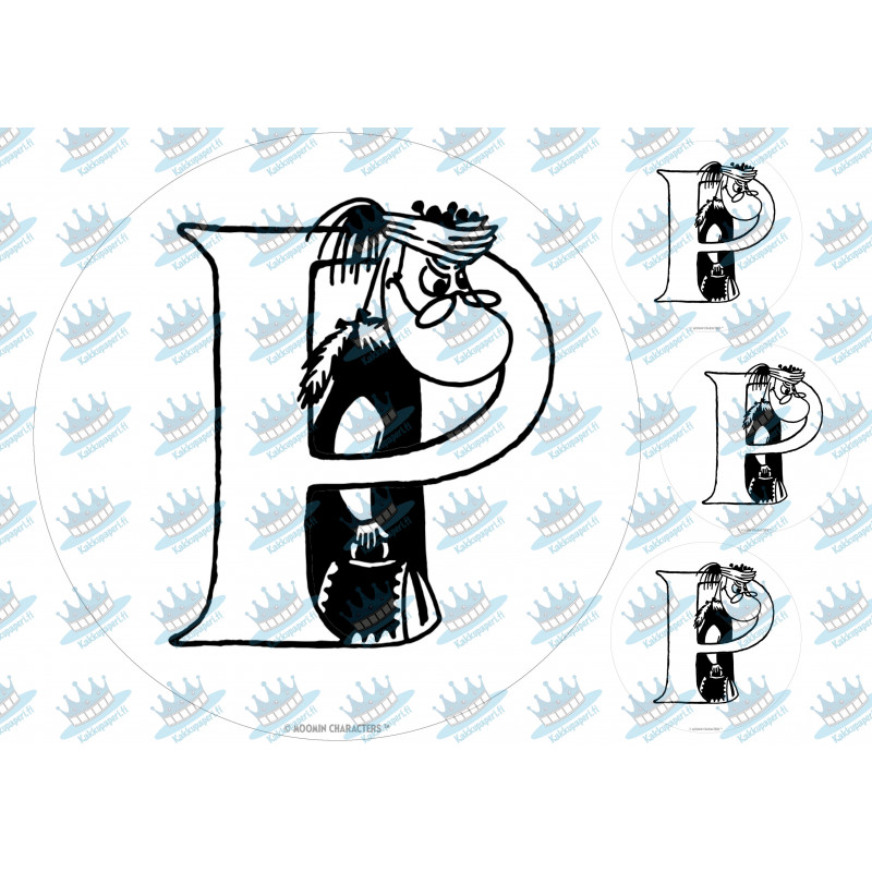 The Moomins - Letter P - edible cake topper