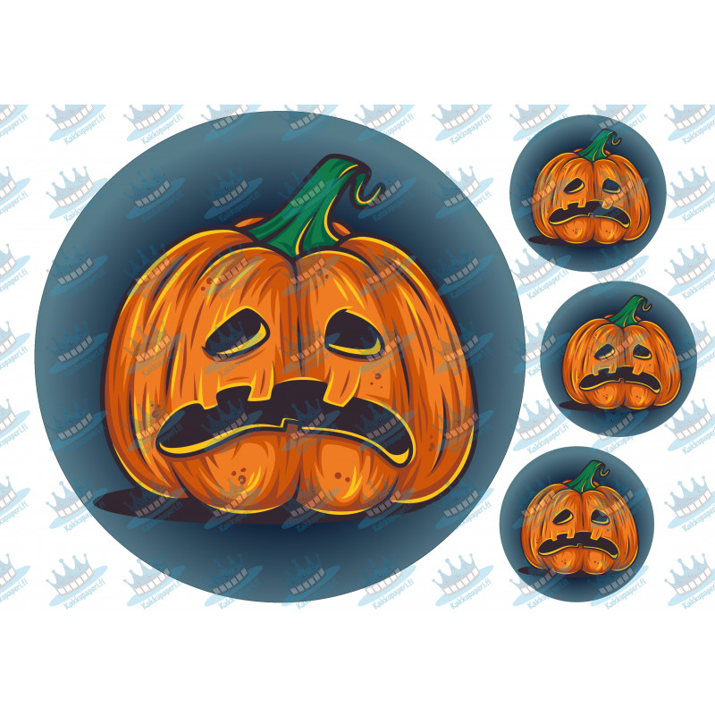 Pumpkin Sad - Edible cake topper