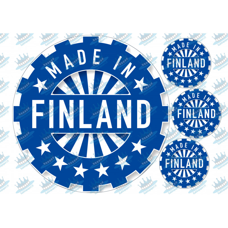 Made in Finland - edible cake topper