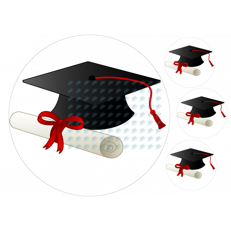 Edible cake topper - graduation hat - edible cake topper