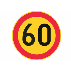 Edible cake topper - Danger! 60 speed limit - edible cake topper