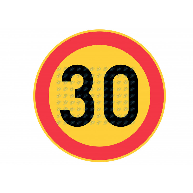Edible cake topper - Danger! 30 speed limit - edible cake topper