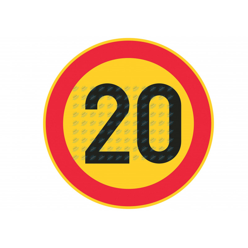 Edible cake topper - Danger! 20 speed limit - edible cake topper