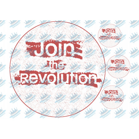 Join the revolution - edible cake topper