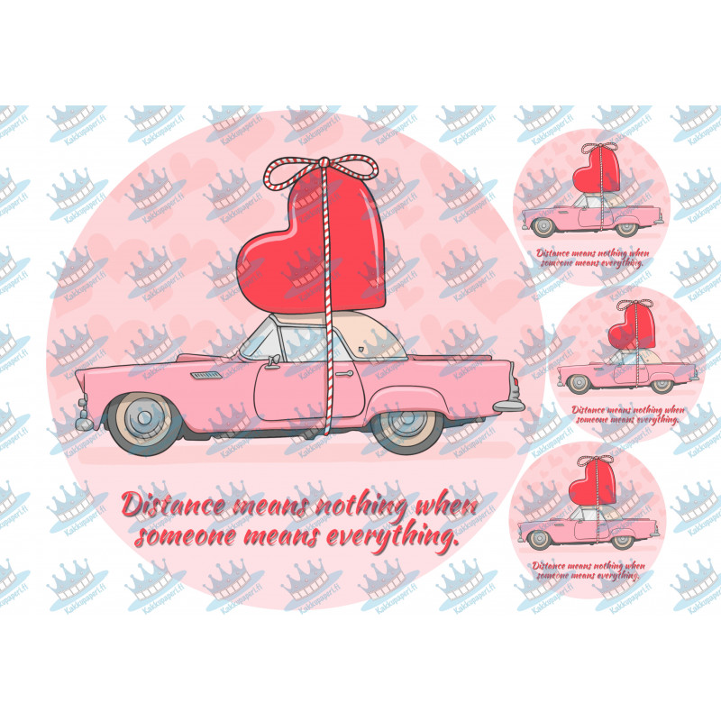 Distance means nothing... - Edible cake topper