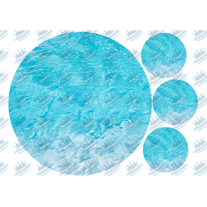 Blue ocean water - Edible cake topper
