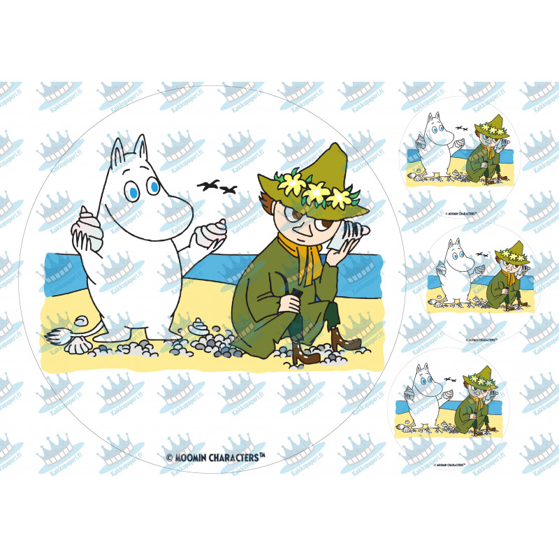 Moomin - Moomin and Snufkin - Edible cake topper