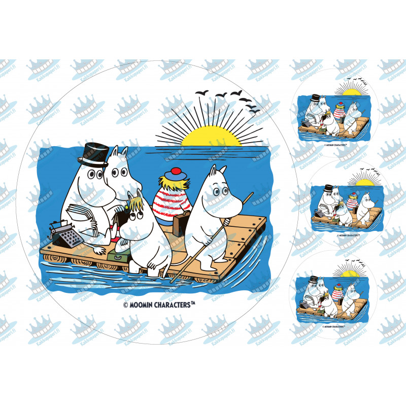 Moomin - Moomins sailing - Edible cake topper