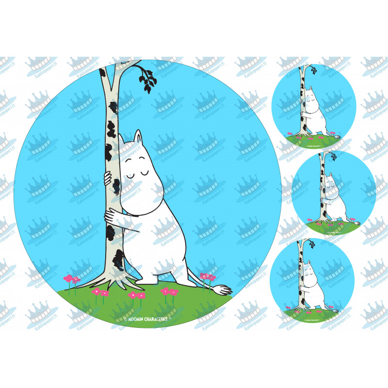 The Moomins - Moomin, lovely tree - edible cake topper