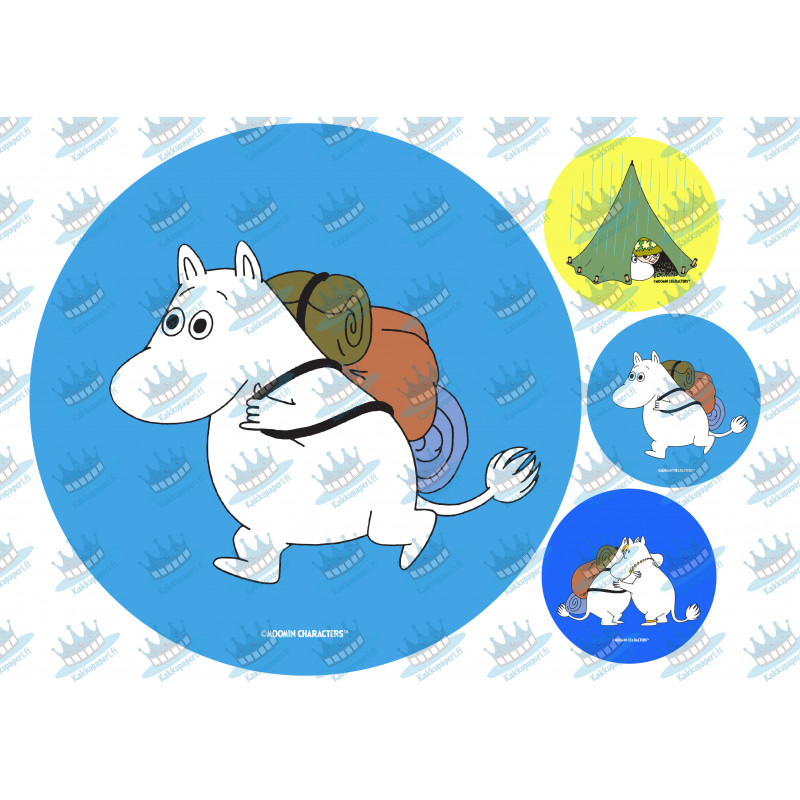 The Moomins - Moomin hiking and backbag - edible cake topper