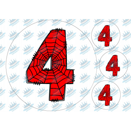 Spider web number four - edible cake decoration